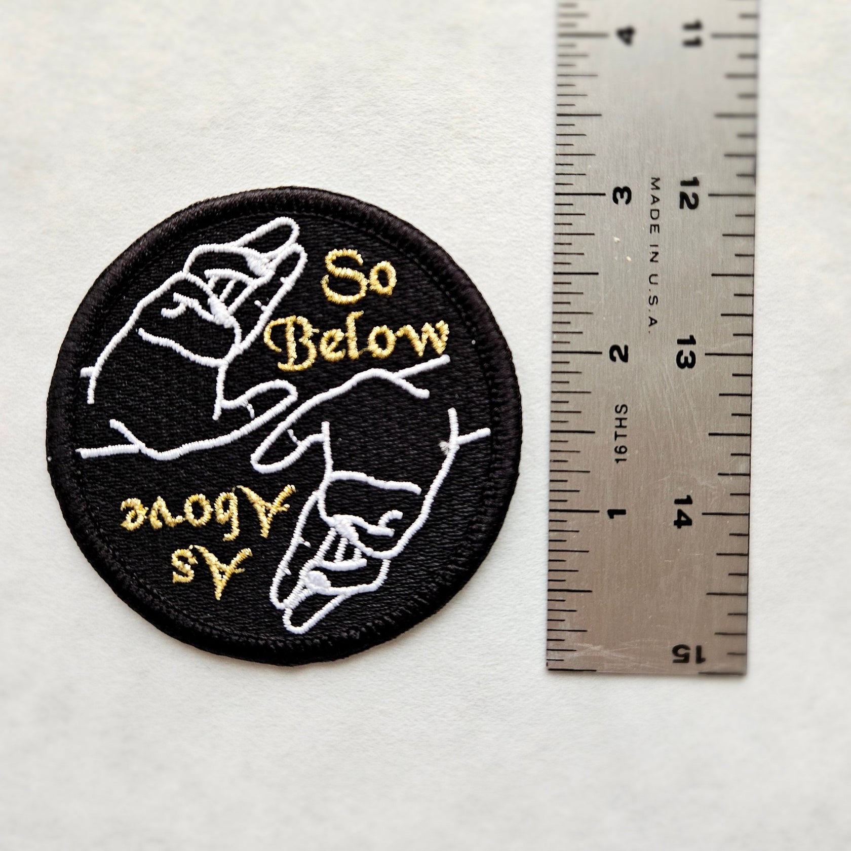 As Above So Below - Iron On Embroidered Patch – LashleyCreations