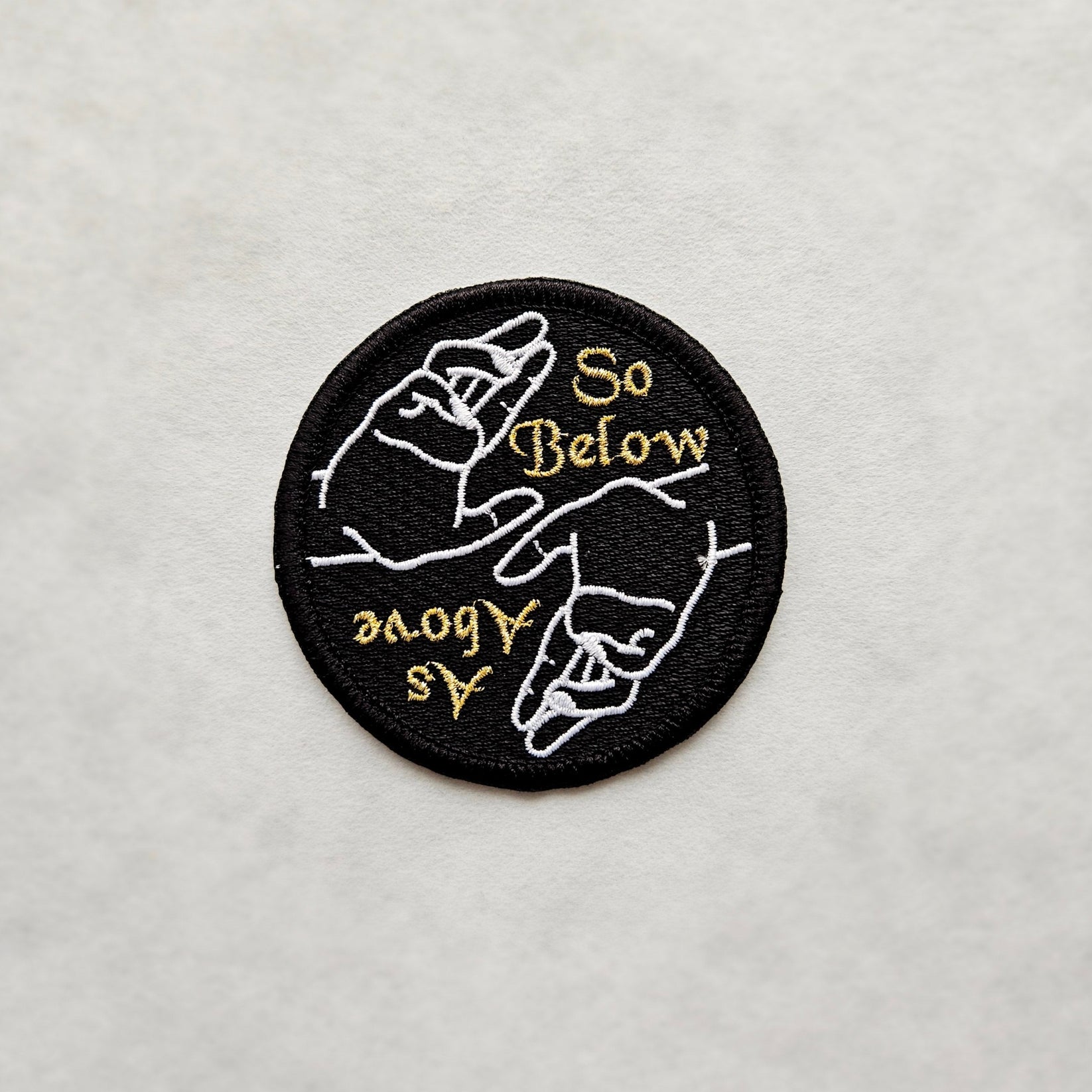 As Above So Below - Iron On Embroidered Patch – LashleyCreations